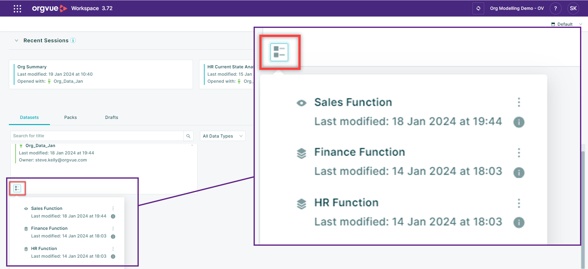 Accessing Datasets and Packs