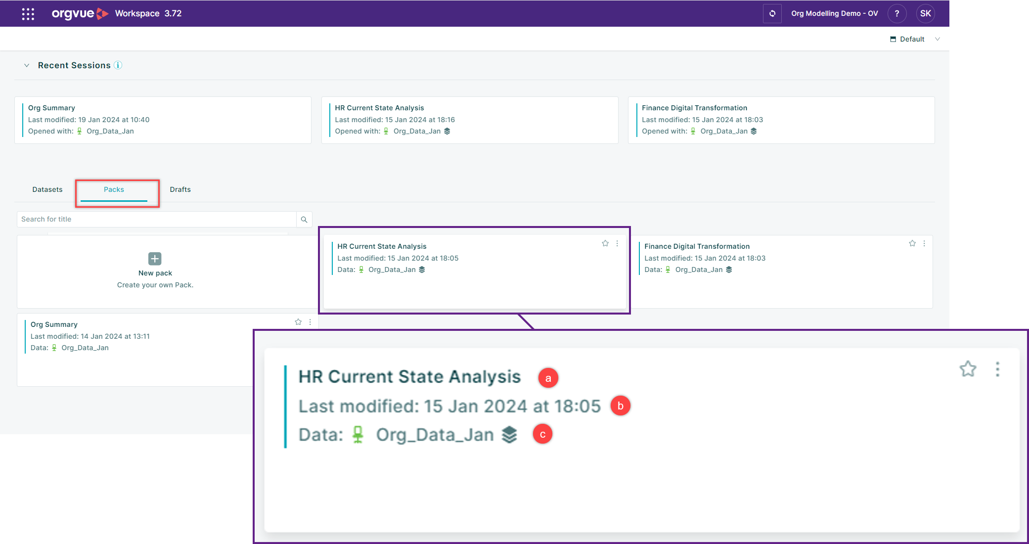 Accessing Datasets and Packs